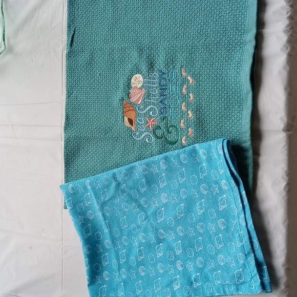Kitchen | Shell Beach Themed Kitchen Tea Towels | Poshmark